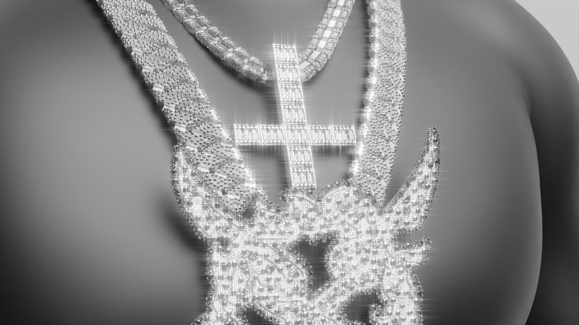 3D Ken Carson - Chaos Chain Iced Out 3D Model - TurboSquid 2209300