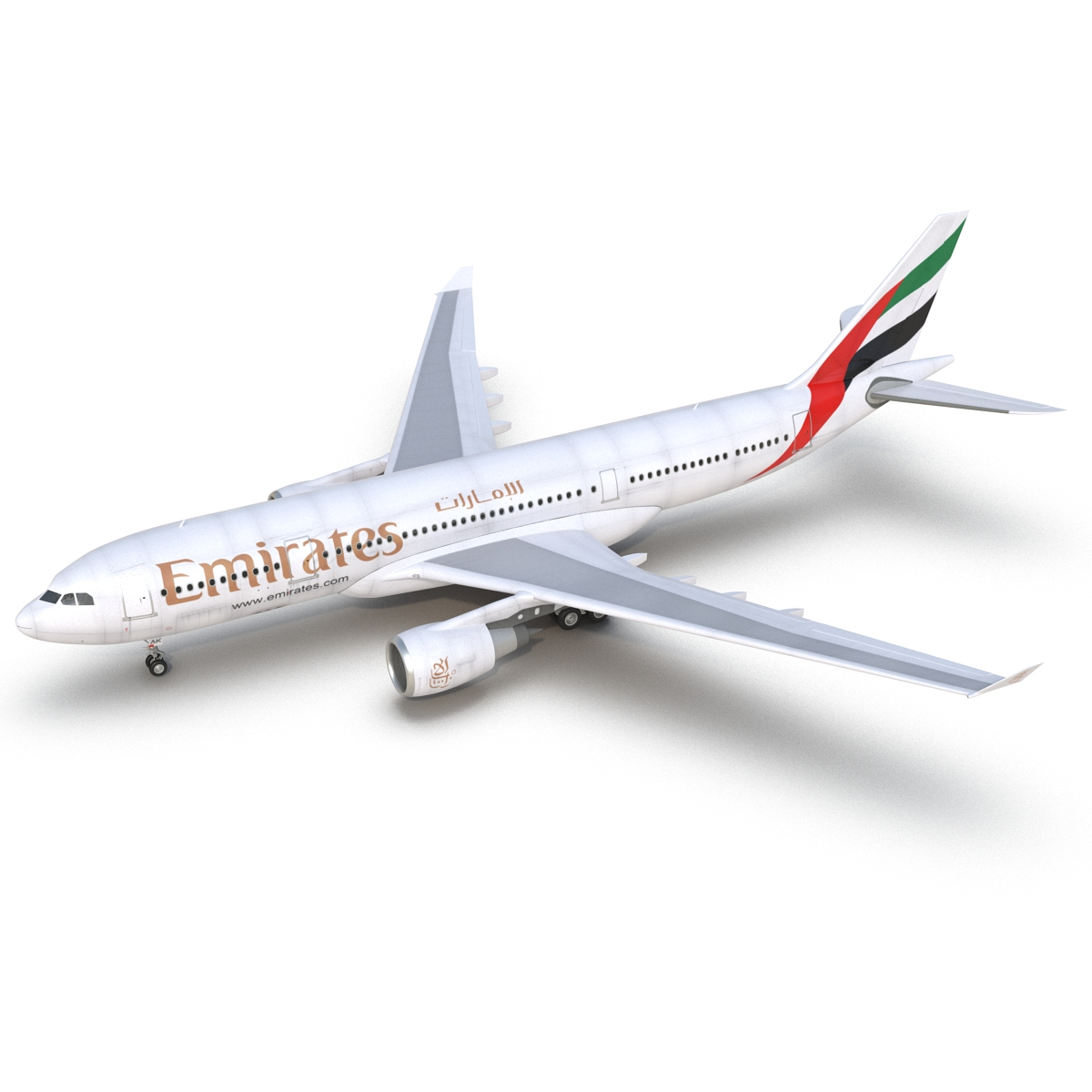 3d jet airliner airbus a330-200 model