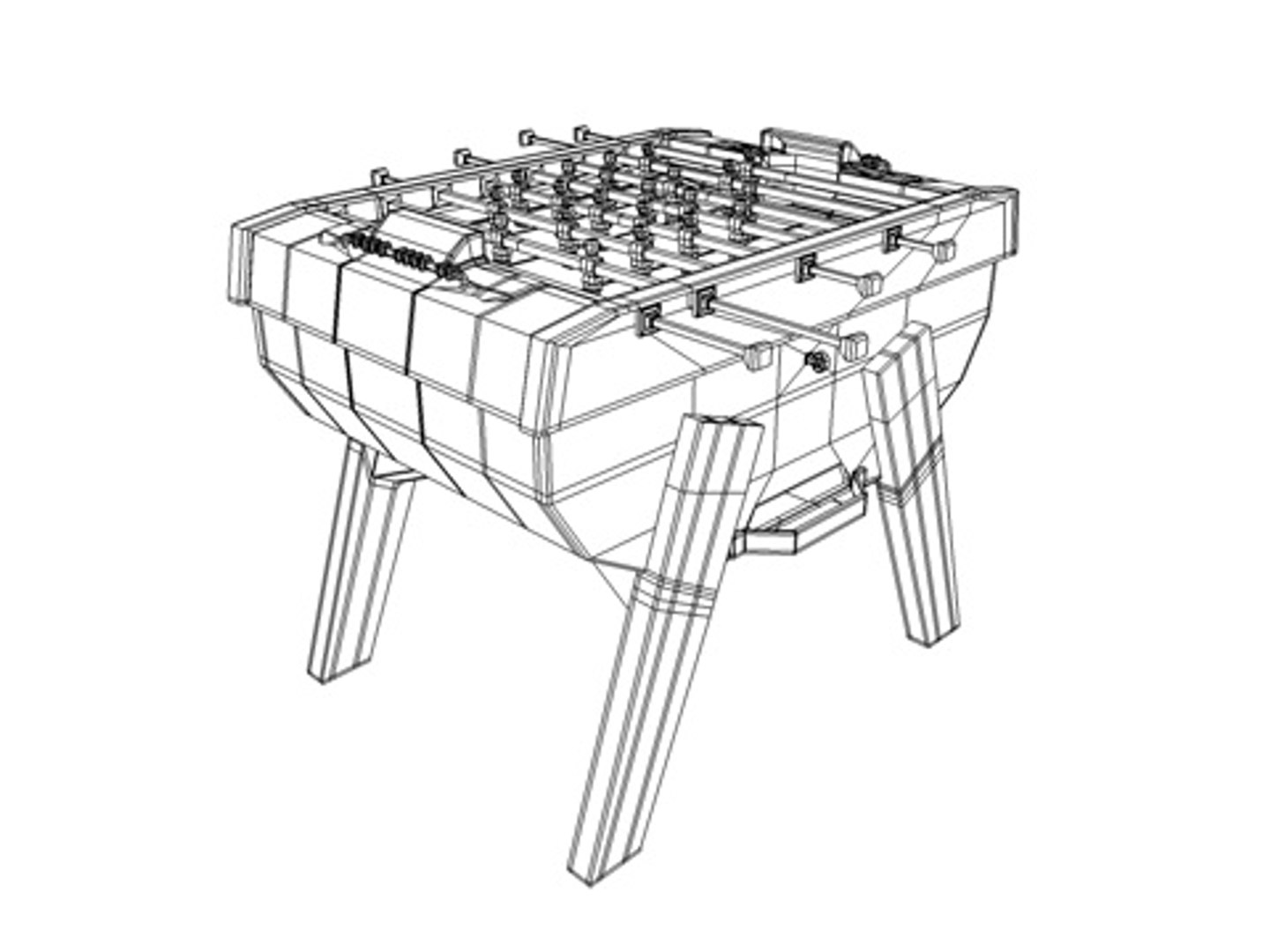 3d Fussball Table Model
