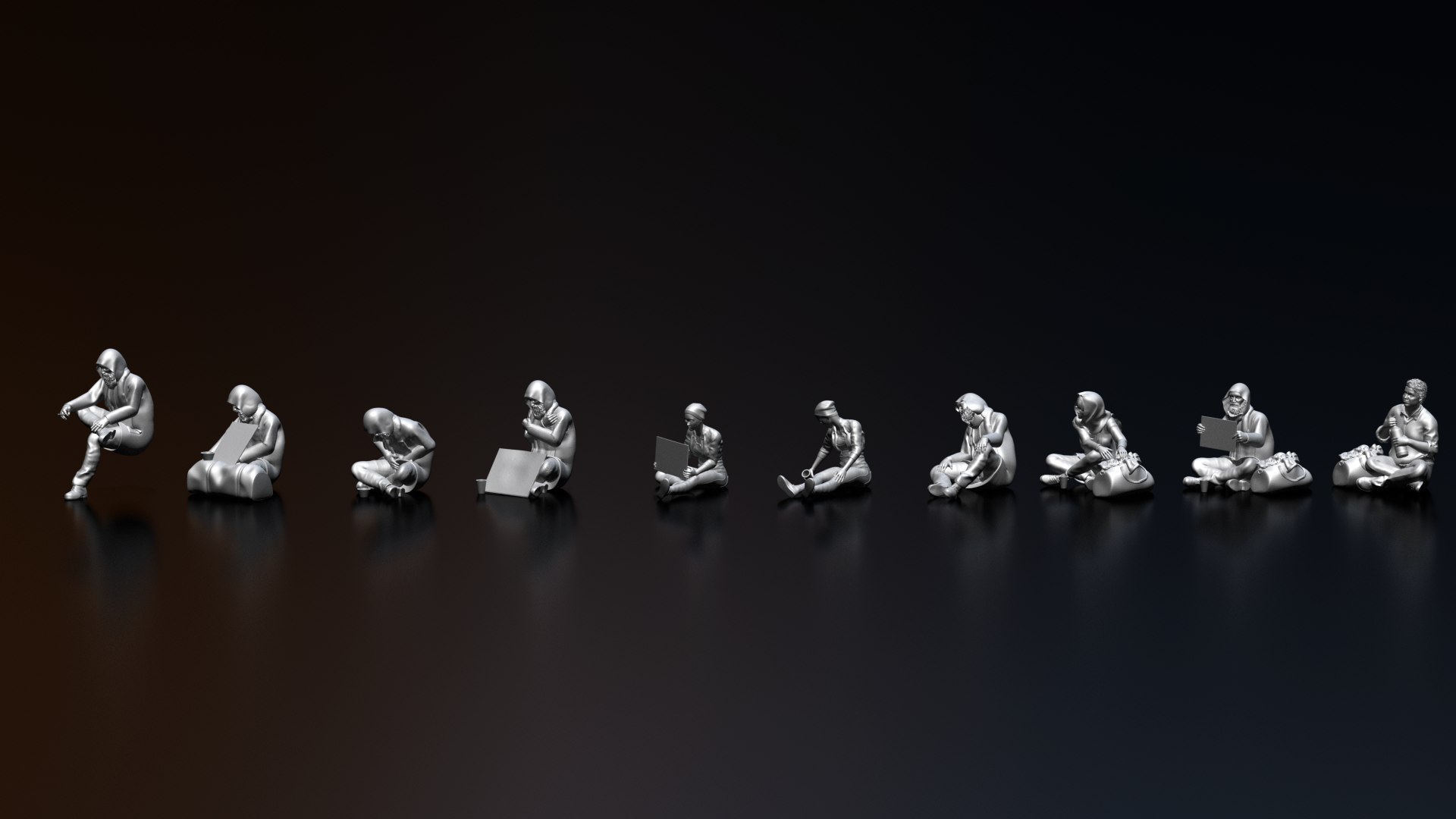 3D HD People 34 Homeless Model - TurboSquid 2384738