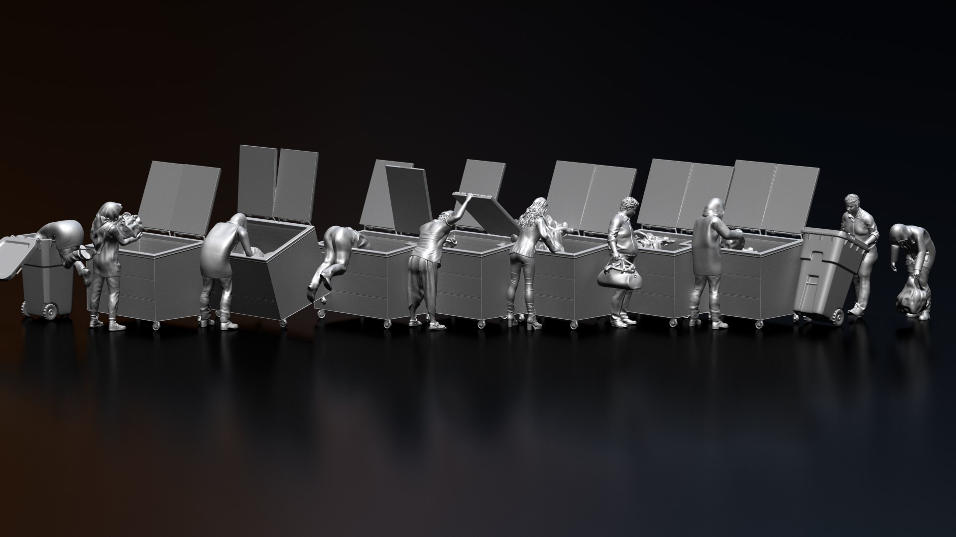 3D HD People 34 Homeless Model - TurboSquid 2384738