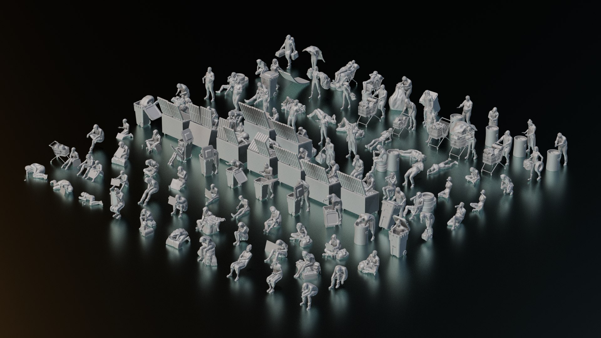 3D HD People 34 Homeless Model - TurboSquid 2384738