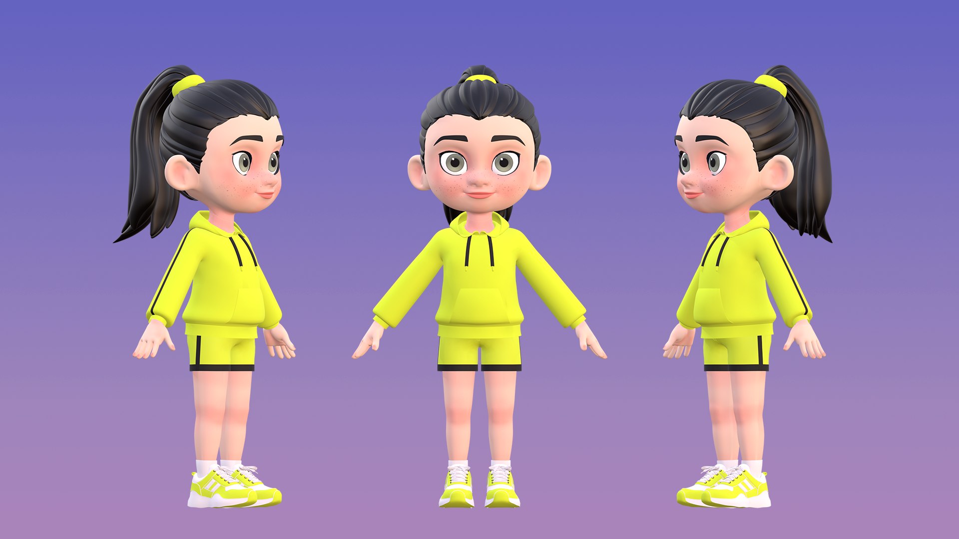 3D Sofia Cartoon Girl Character Model - TurboSquid 2437701