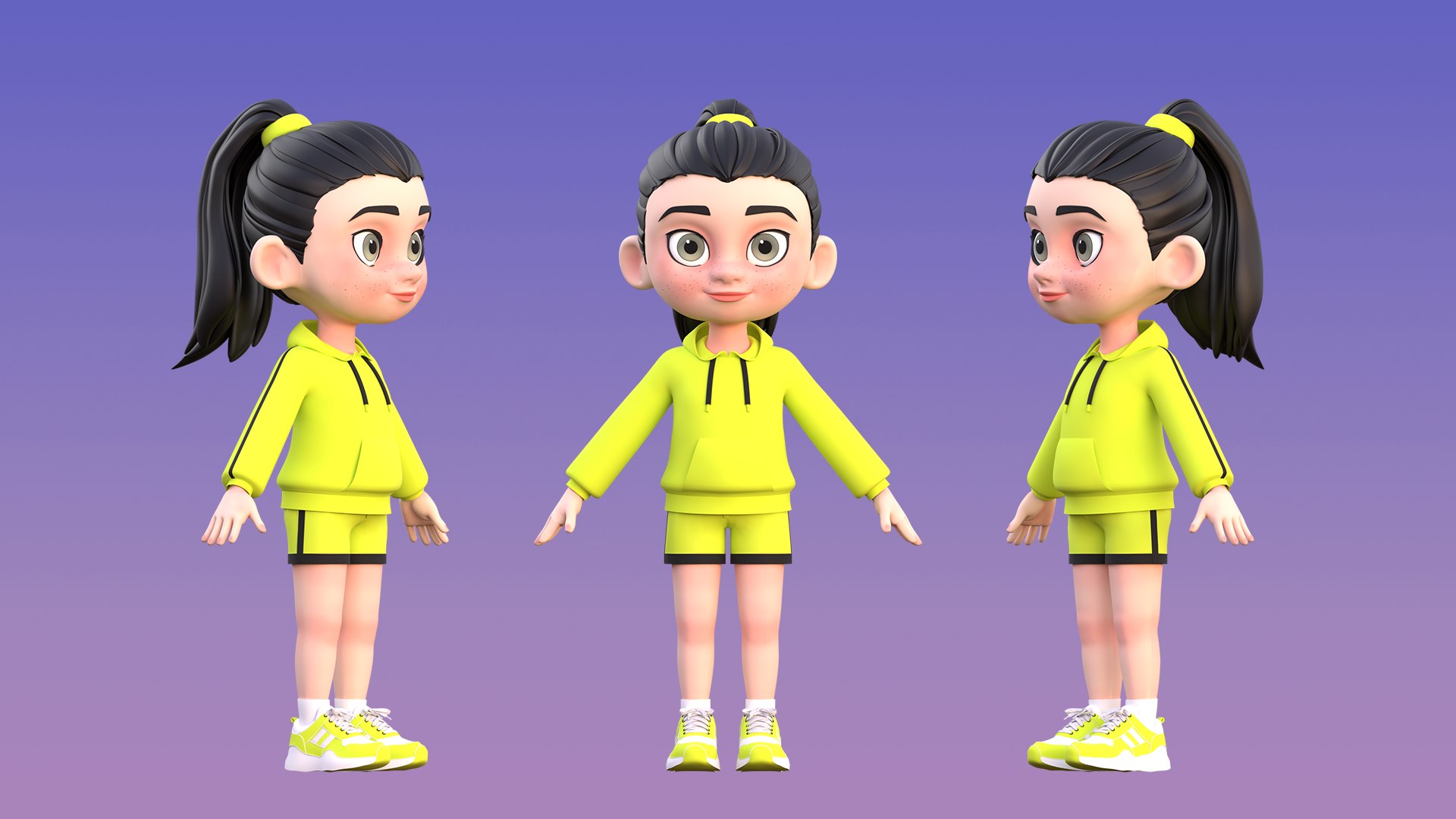 3D Sofia Cartoon Girl Character Model - TurboSquid 2437701
