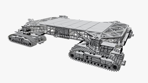 nasa crawler transporter saturn v 3d model
