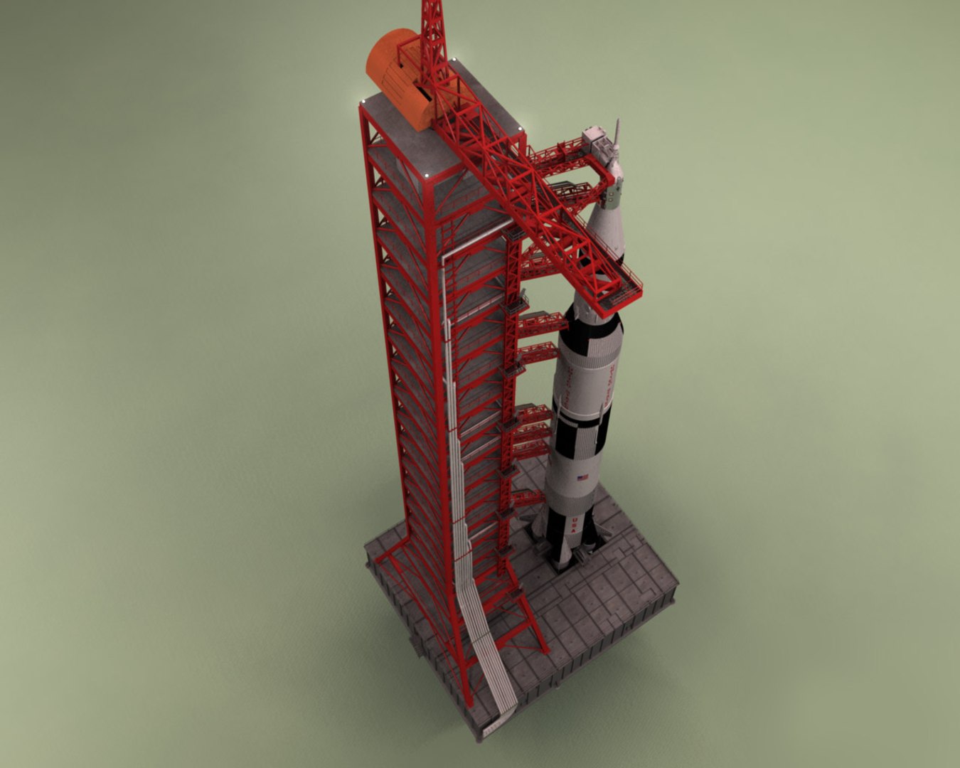 Nasa Crawler Transporter Saturn V 3d Model