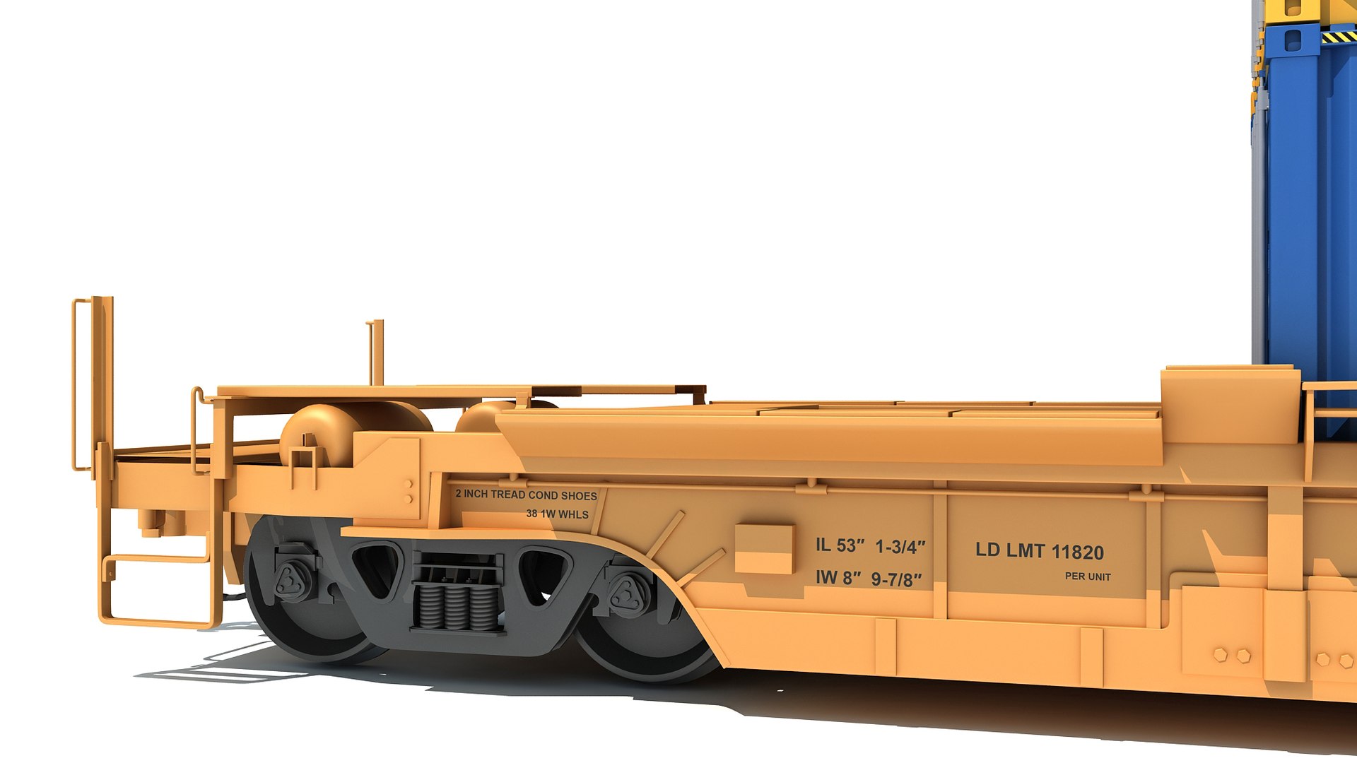 Railroad Double Stack Car 3D - TurboSquid 1608018