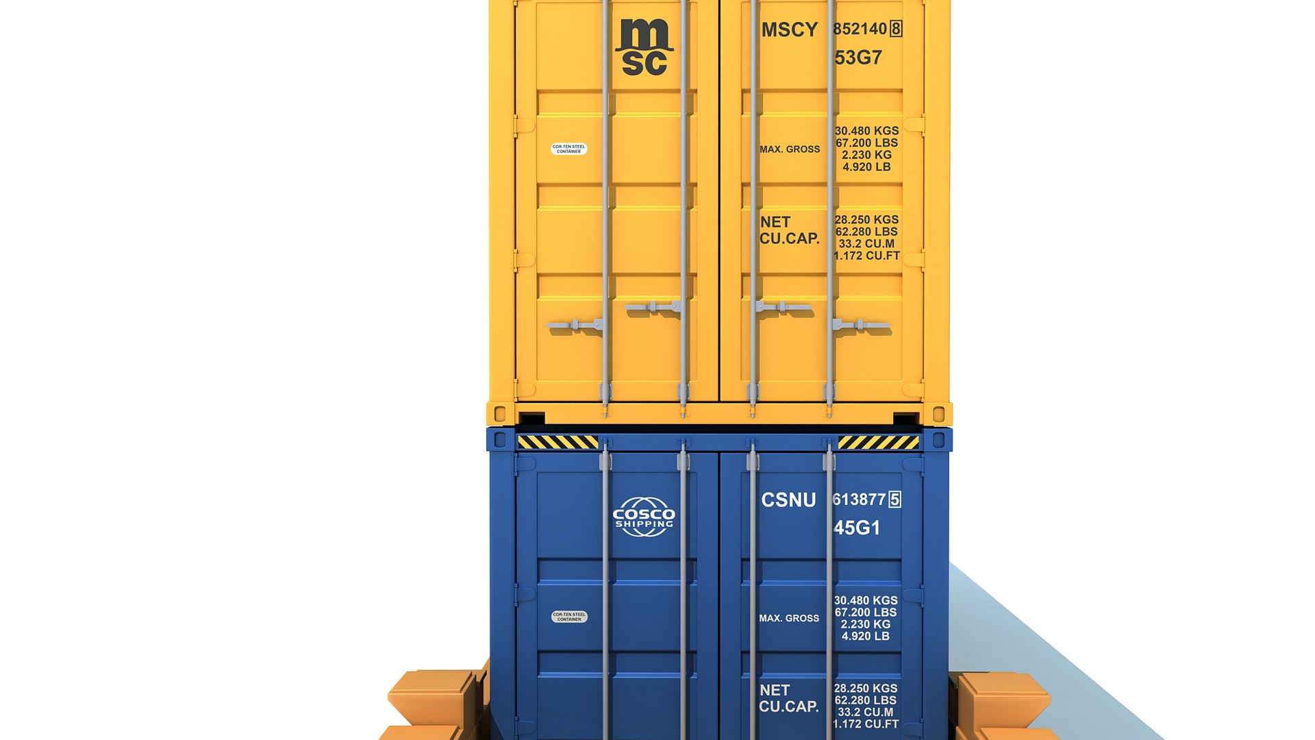 Railroad Double Stack Car 3D - TurboSquid 1608018