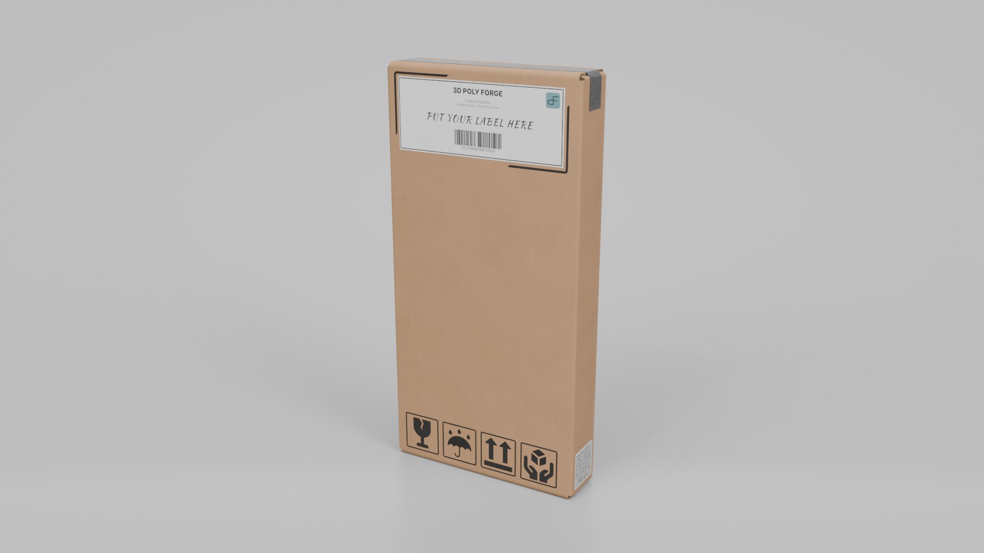Cardboard Box R-024 - Rigged And Customizable 3D Model - TurboSquid 2415623