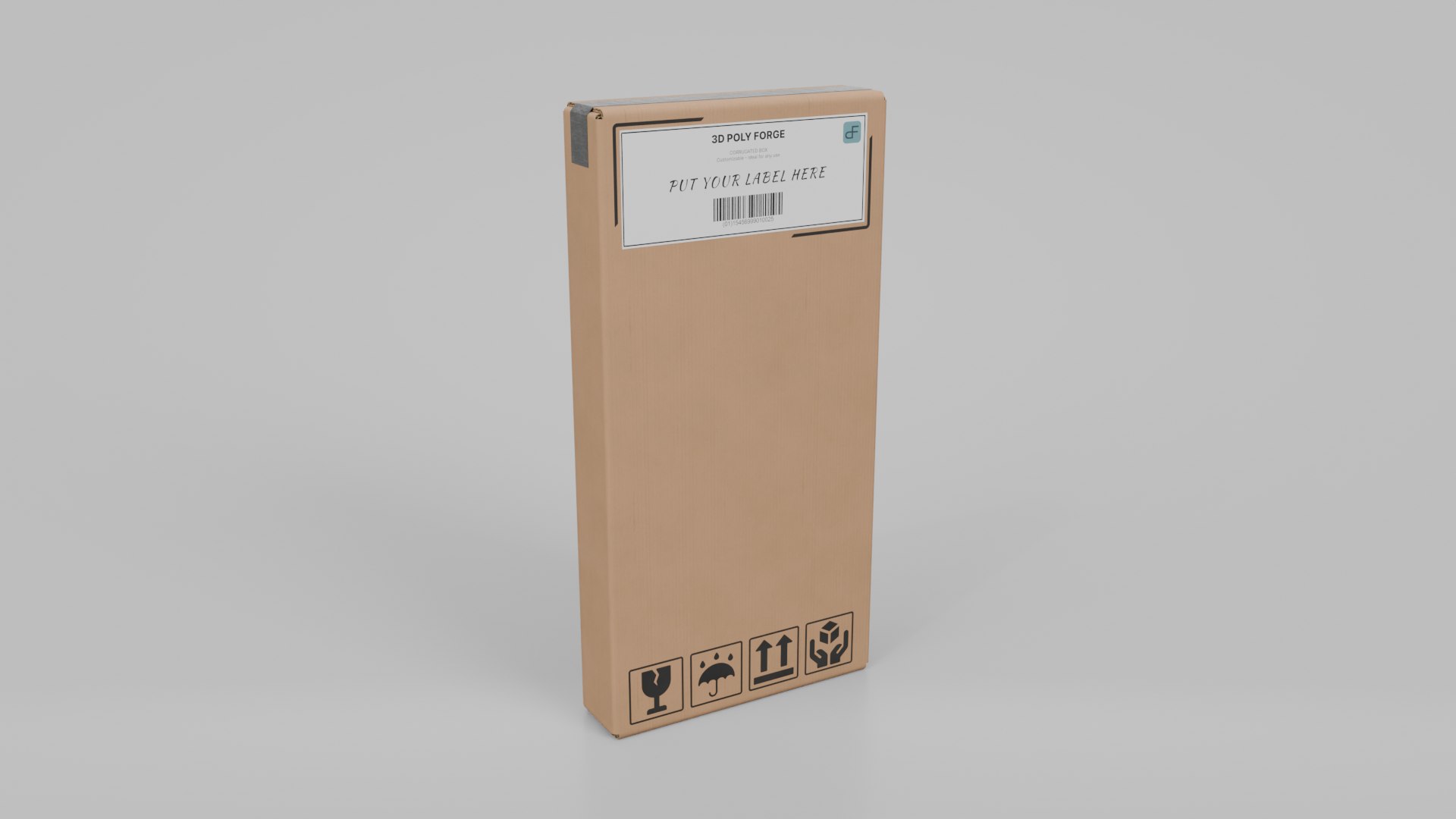 Cardboard Box R-024 - Rigged And Customizable 3D Model - TurboSquid 2415623