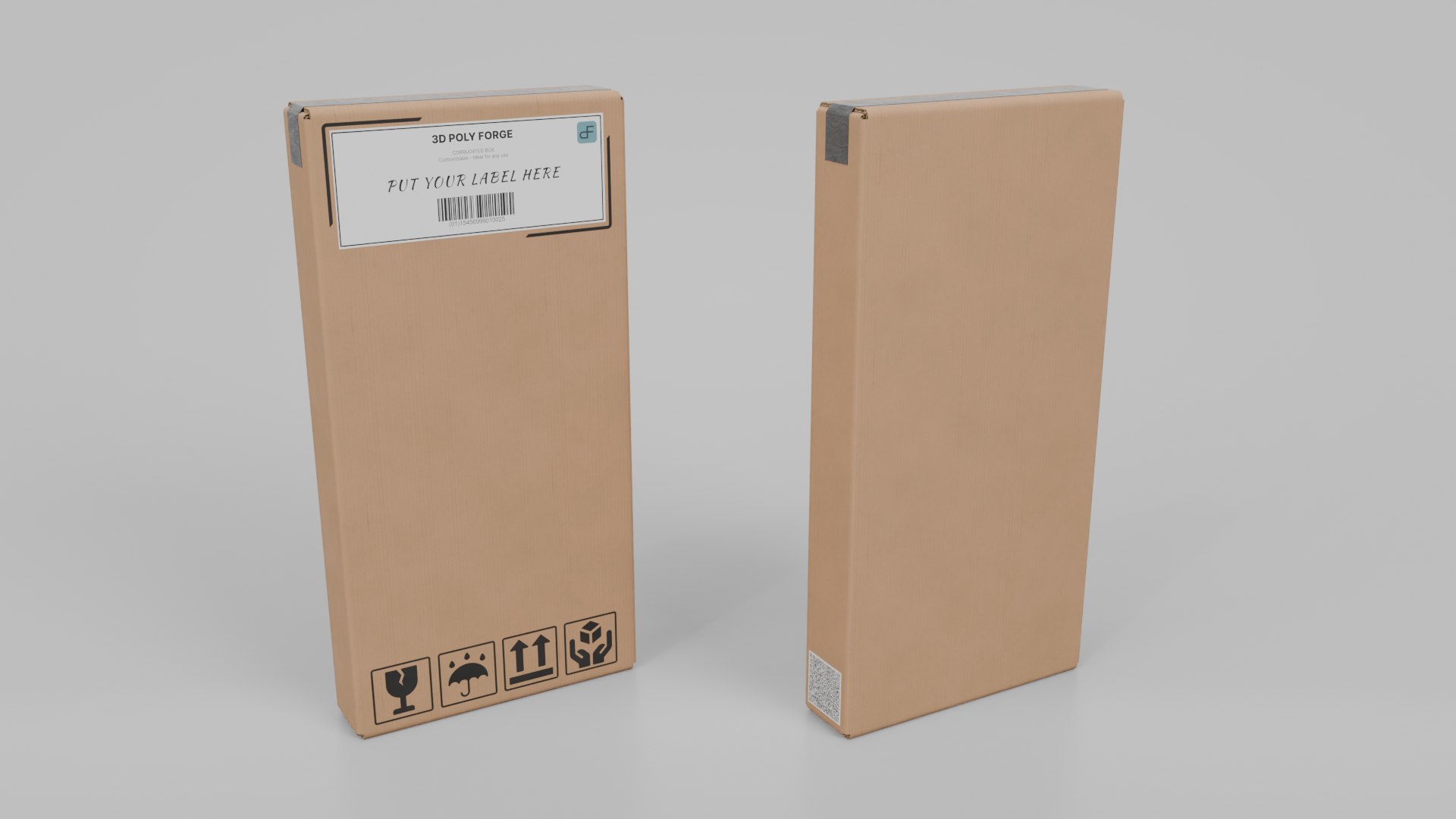 Cardboard Box R-024 - Rigged And Customizable 3D Model - TurboSquid 2415623