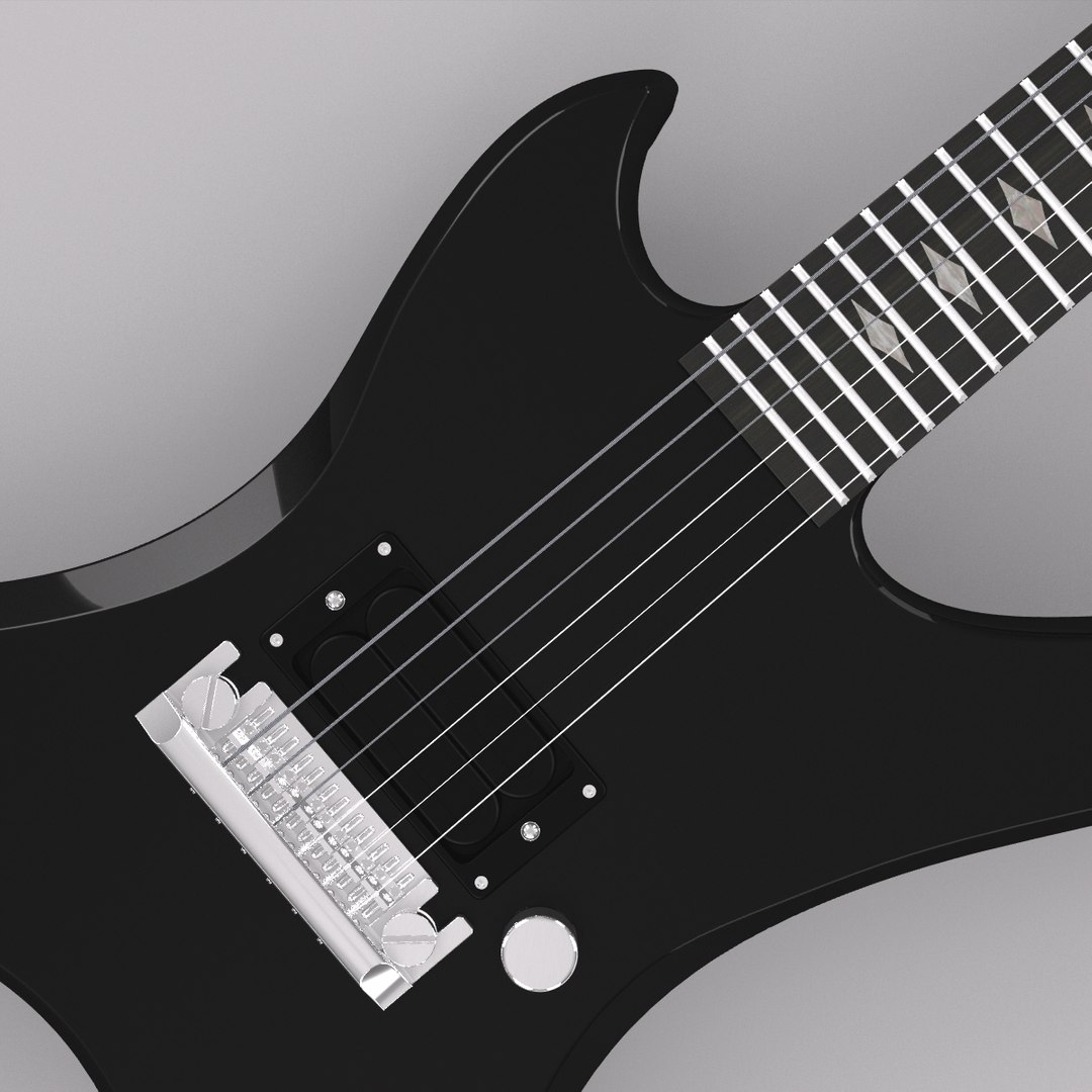 3d Model Bc Rich Stealth Guitar