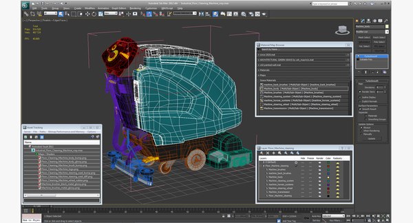 산업용 바닥 청소 기계 3D 모델 - TurboSquid 1364877