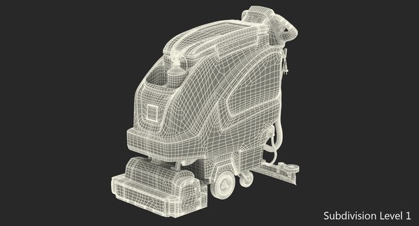 3D model industrial floor cleaning machine - TurboSquid 1364877