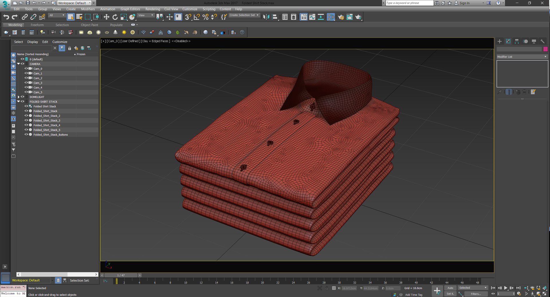 Folded Shirts Collection 3D model - TurboSquid 2017708
