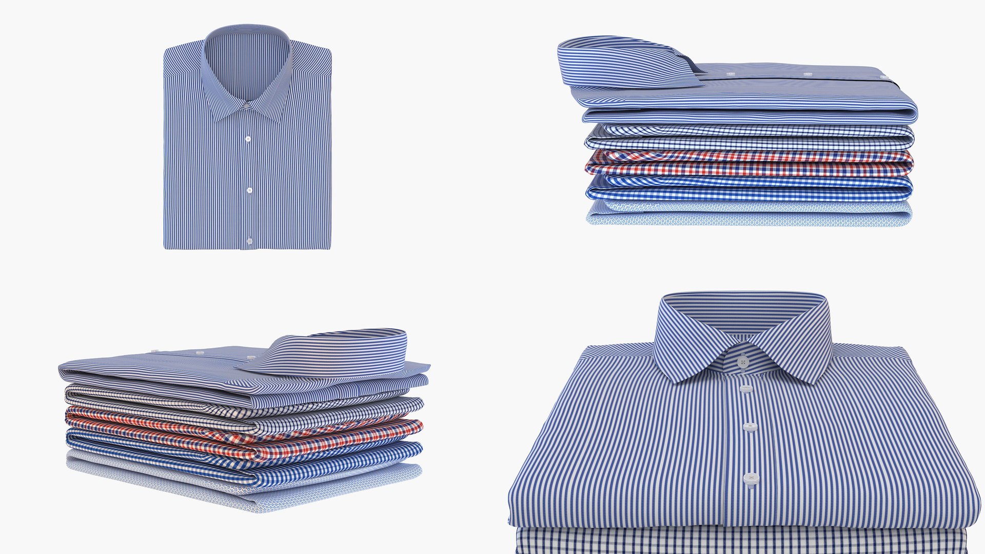 Folded Shirts Collection 3D Model - TurboSquid 2017708