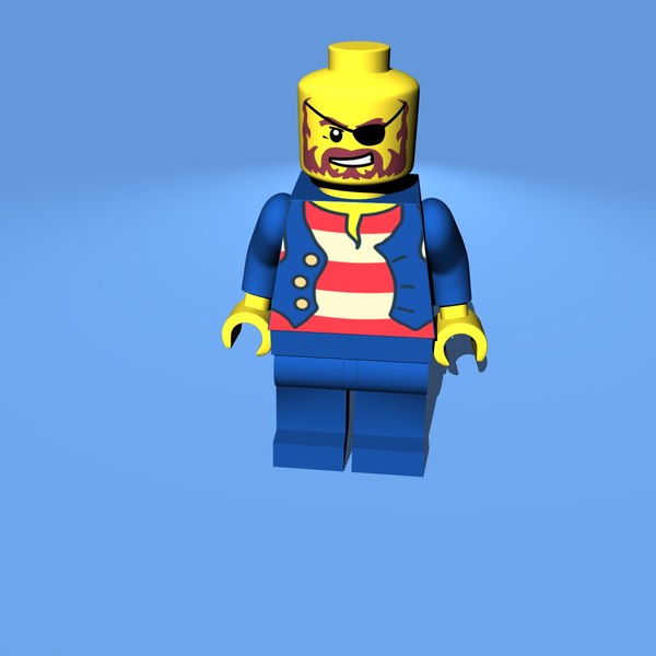 lego pirate 3d c4d