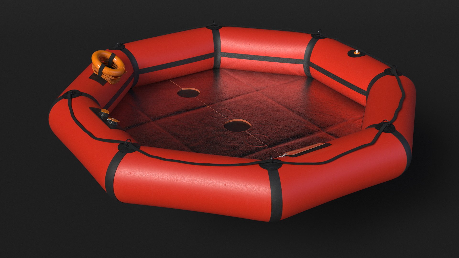 Advanced Life Raft With Extras Red 3D Model - TurboSquid 2302551