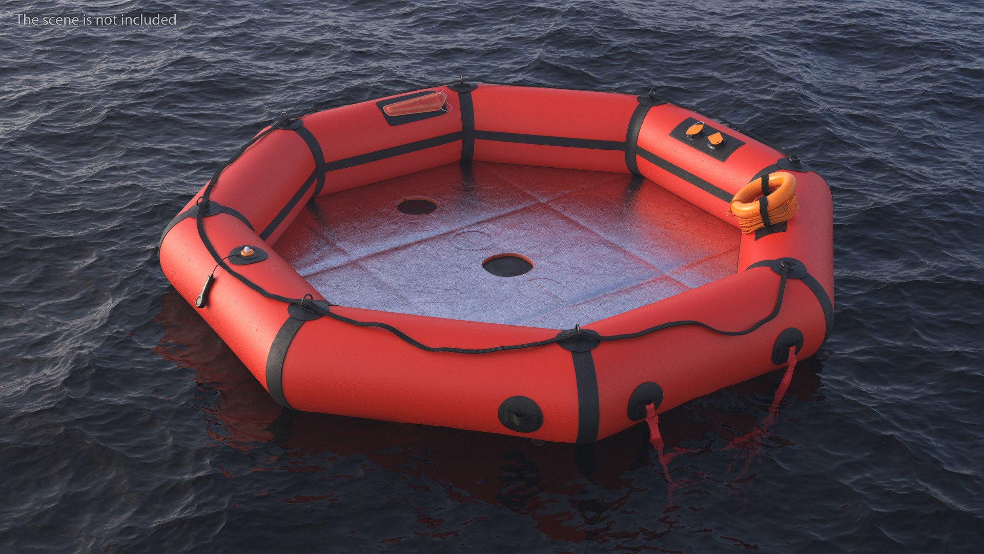 Advanced Life Raft With Extras Red 3D Model - TurboSquid 2302551
