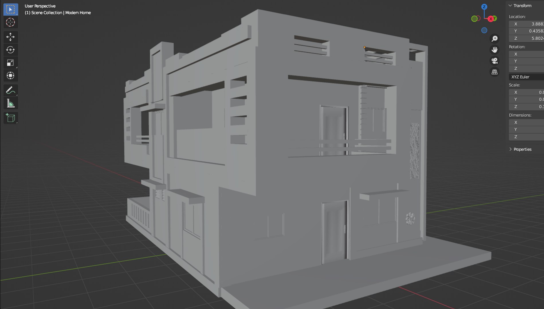 Modern Home Exterior 3D model - TurboSquid 2166111