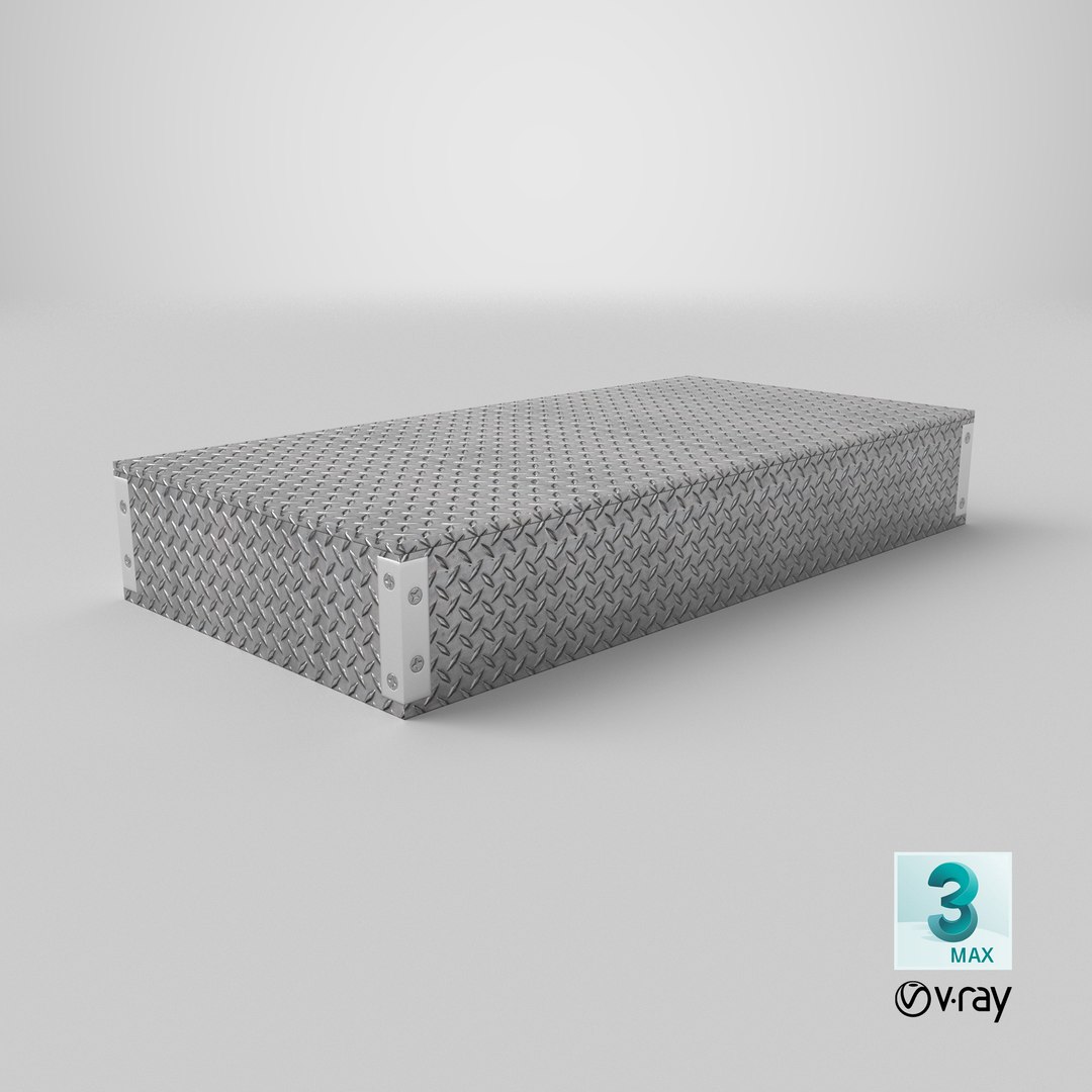 Free 3D Low Poly Diamond Plate Metal Box Model - TurboSquid 2244552