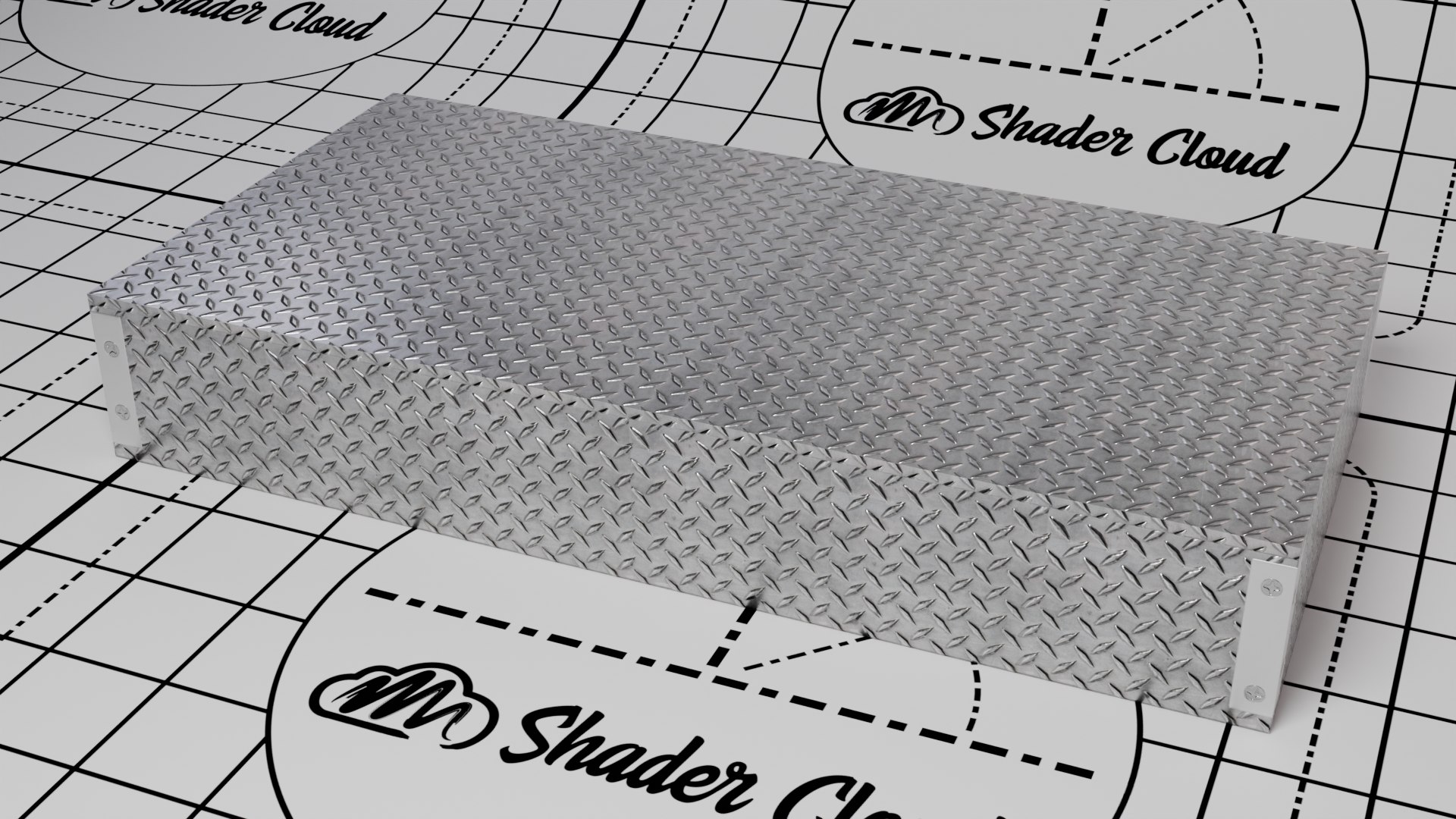 Free 3D Low Poly Diamond Plate Metal Box Model - TurboSquid 2244552