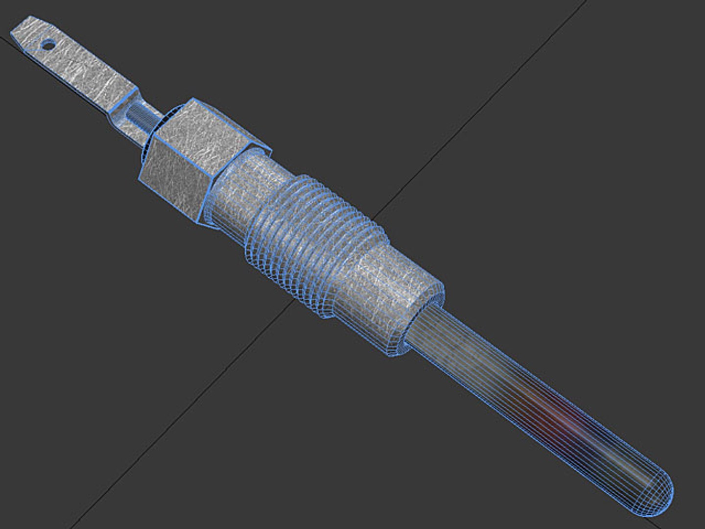 3d Model Glow Plug Diesel Engine