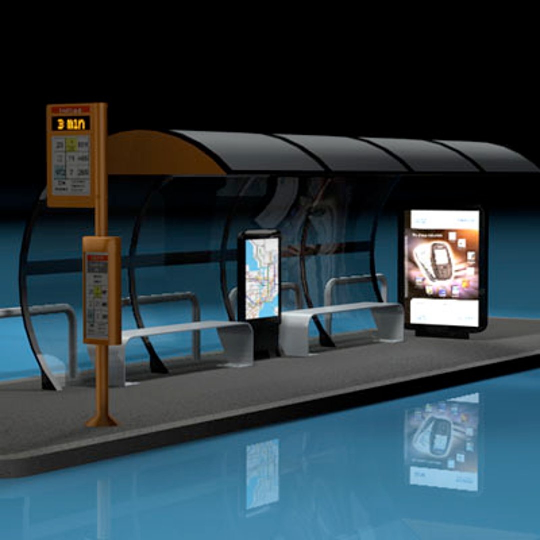Bus Stop 3d Model