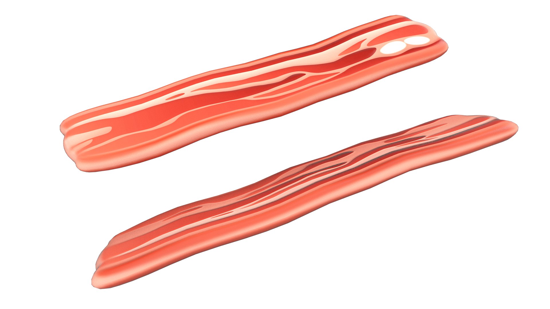 3D Cartoon Bacon Model - TurboSquid 2078970