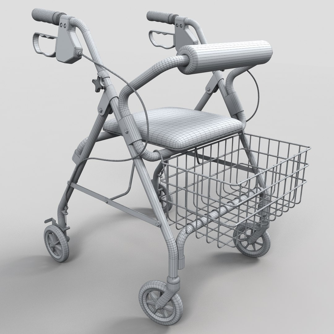 walker wheels 3d model