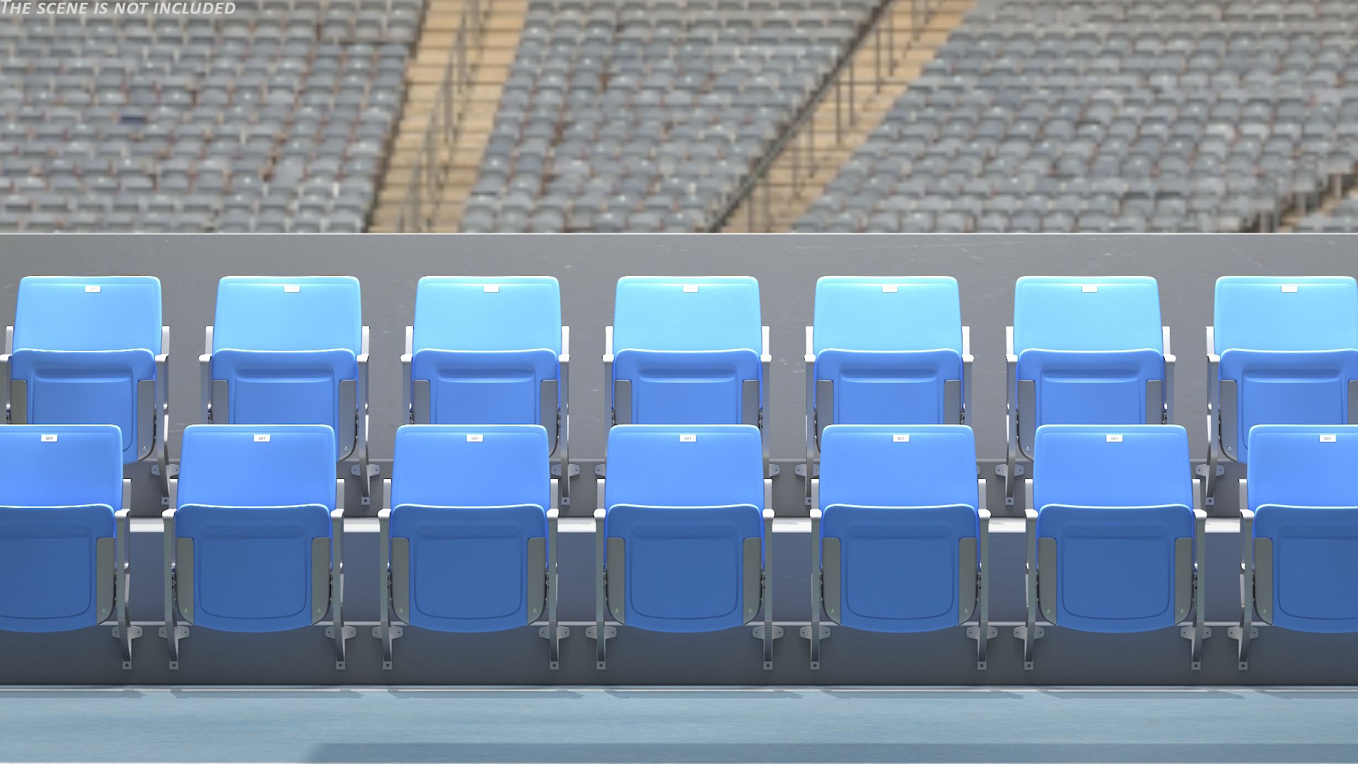 Plastic Stadium Seat Wall Mount 3D Model - TurboSquid 1944767