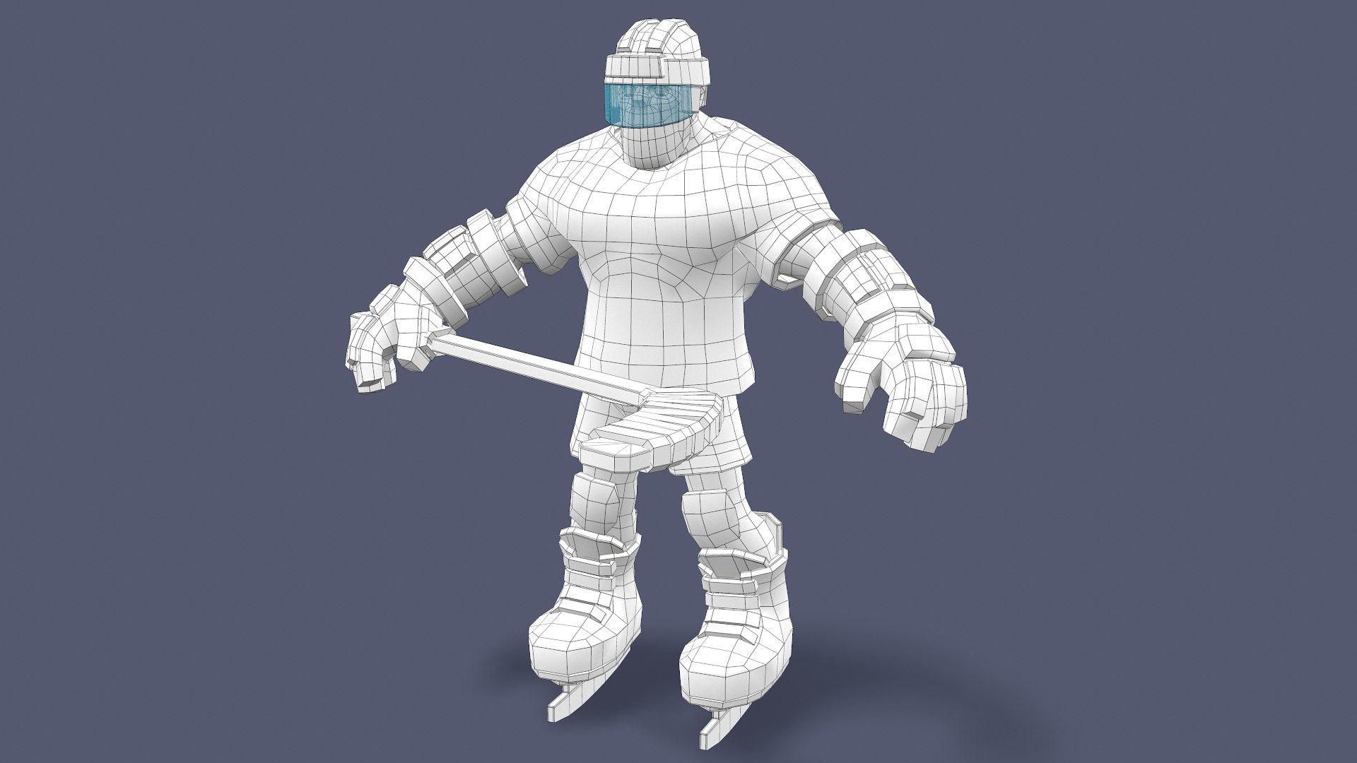 Cartoon Hockey Players Model - TurboSquid 2101019