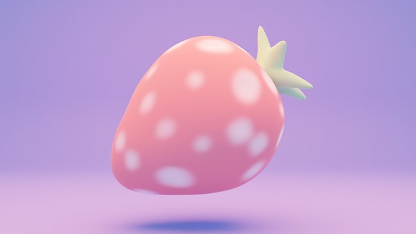 modelo 3d Simple Strawberry - TurboSquid 2094566