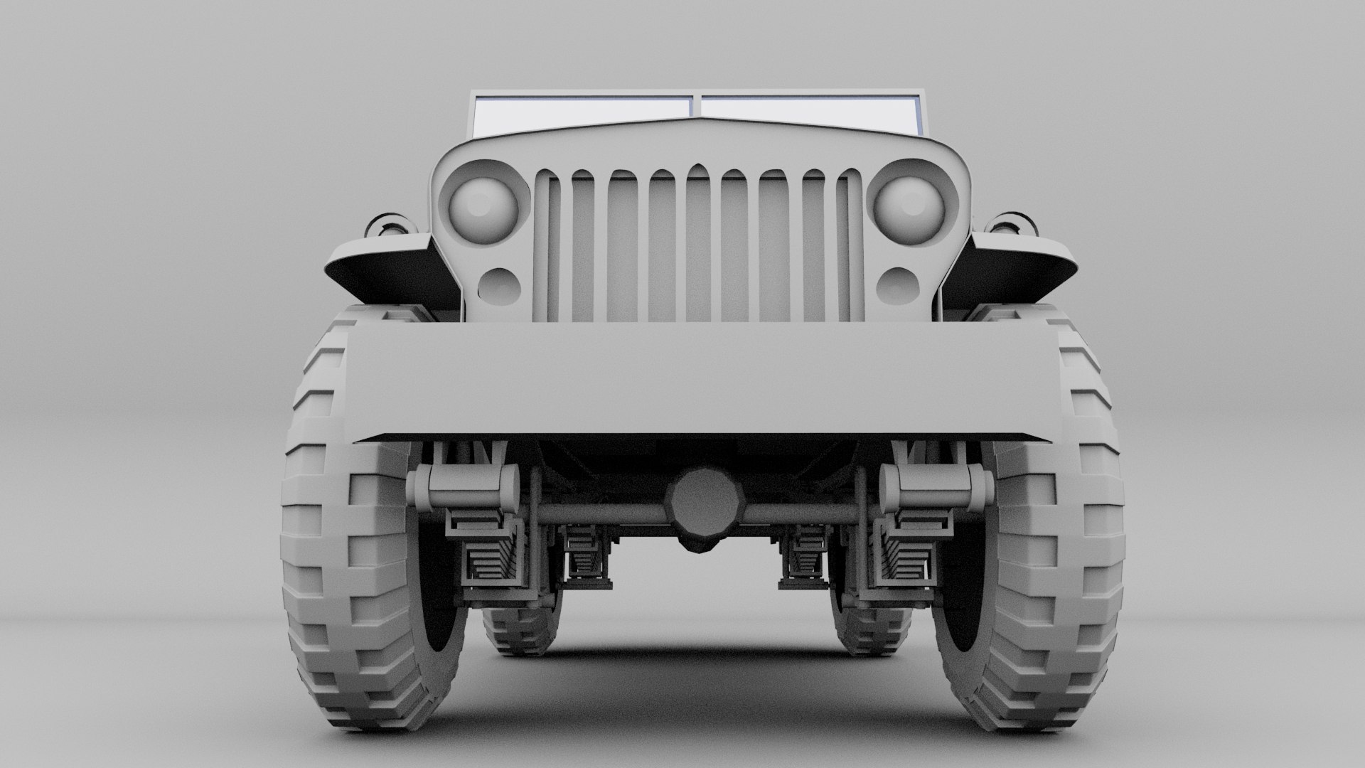 Jeep Willys 3D Model Realistic WWII Military Vehicle Maya 3D Model ...