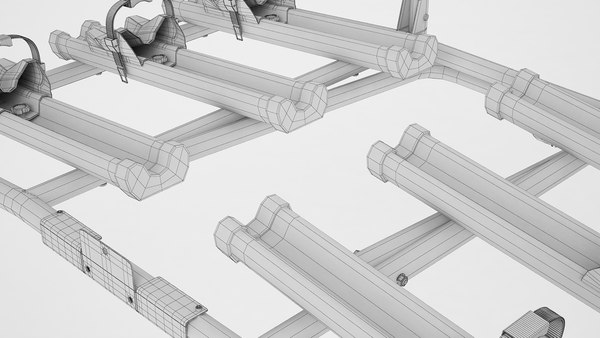 3D Platform 3 Bike Hitch Mount Carrier 01 - TurboSquid 1800298