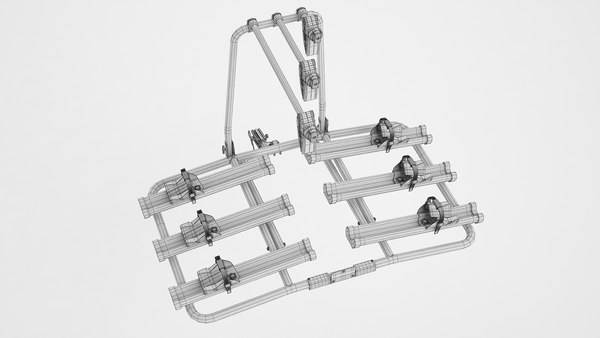 3D Platform 3 Bike Hitch Mount Carrier 01 - TurboSquid 1800298