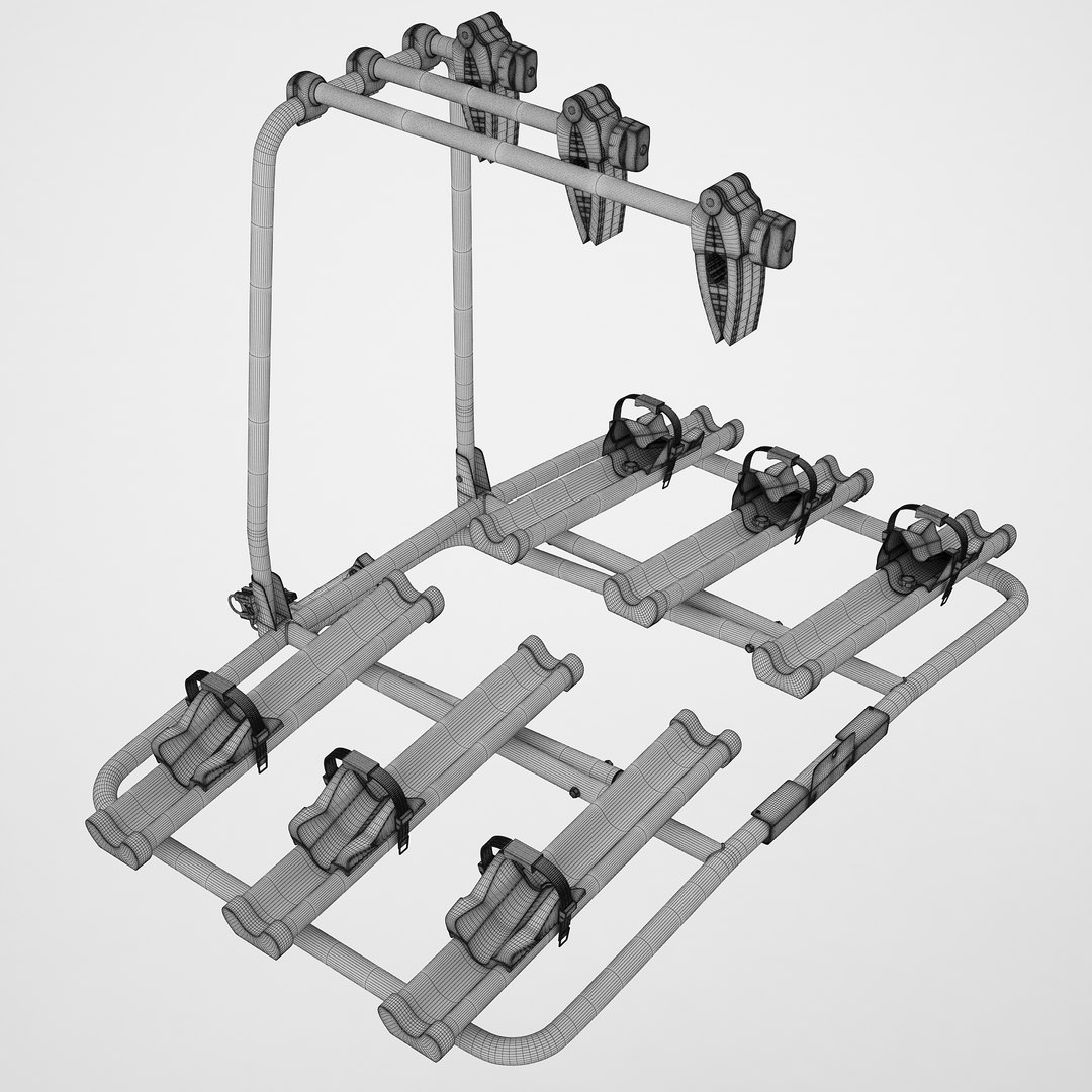 3D Platform 3 Bike Hitch Mount Carrier 01 - TurboSquid 1800298