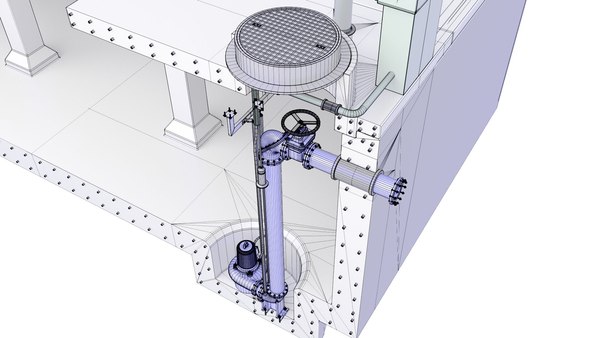 3D Underground Stormwater Rainwater Pump Station Tank 2 model ...