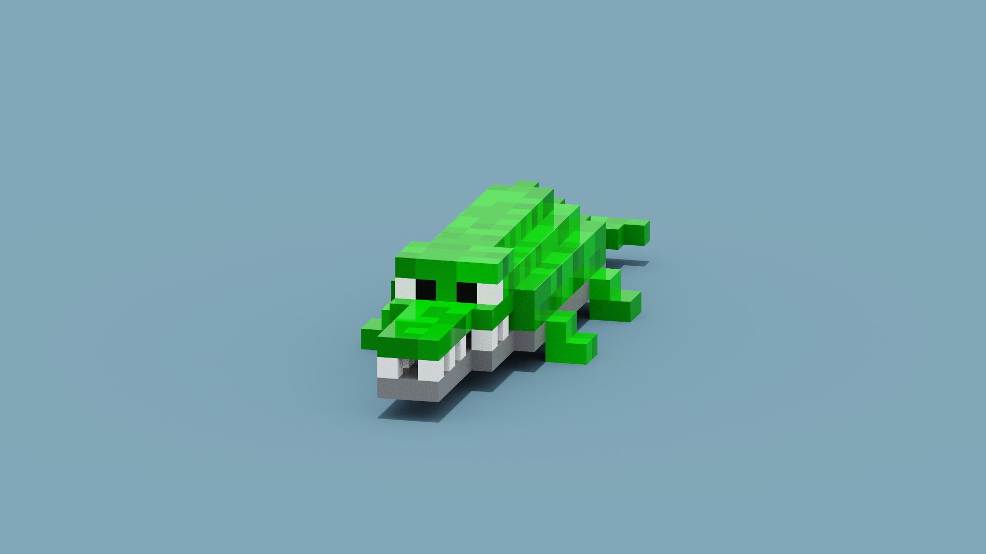 Voxel Crocodile Model - TurboSquid 1926555