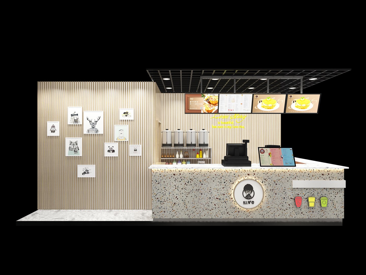 3D Milk Tea Shop - TurboSquid 2342978