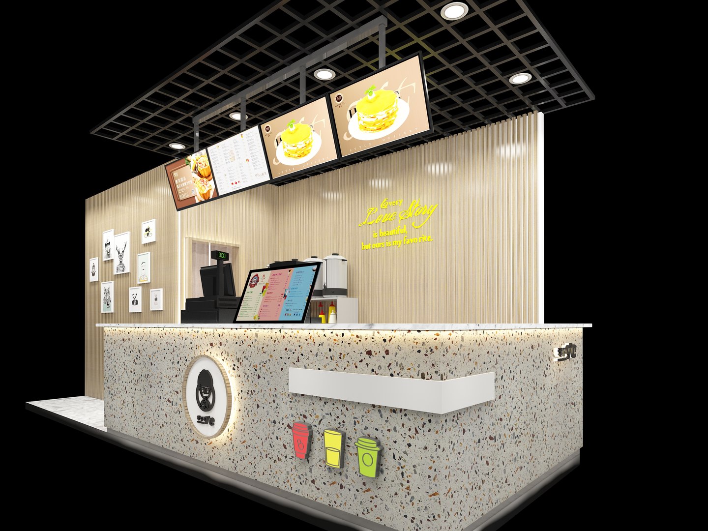 3D Milk Tea Shop - TurboSquid 2342978
