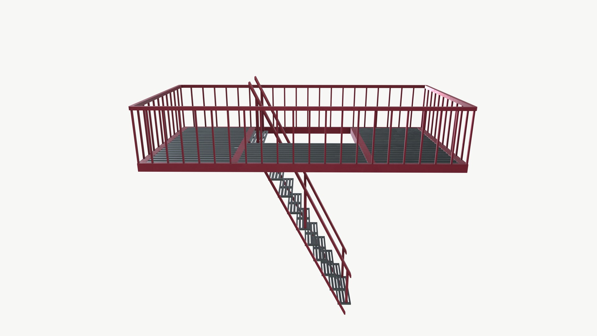 Evacuation Stairs 3D Model - TurboSquid 2338337