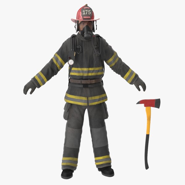 firefighter black suite 3d model