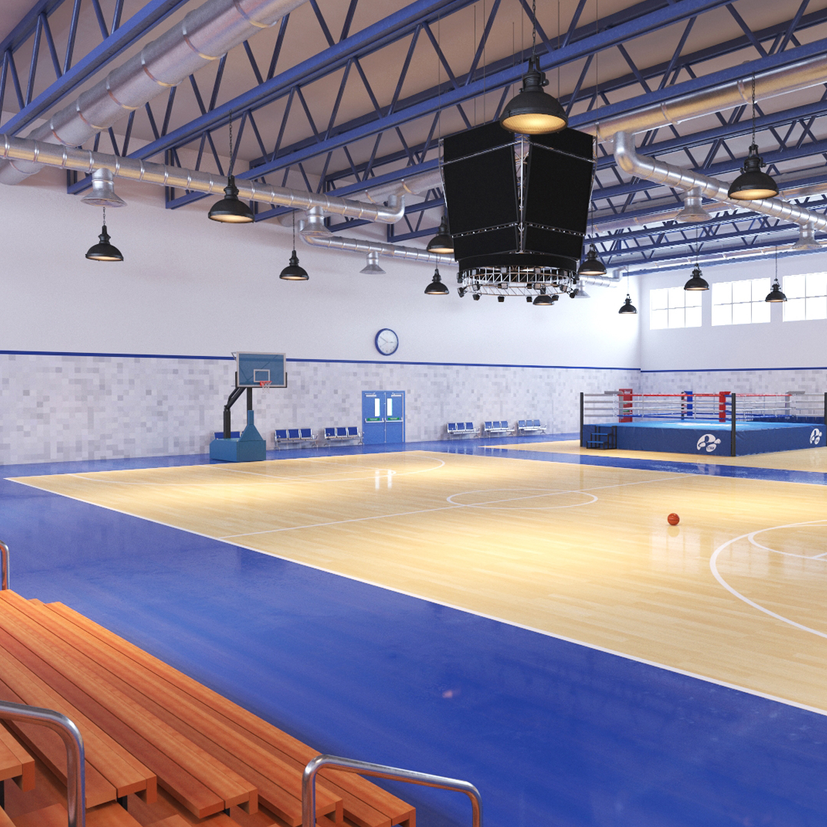 Real sports hall 3D model - TurboSquid 1605846