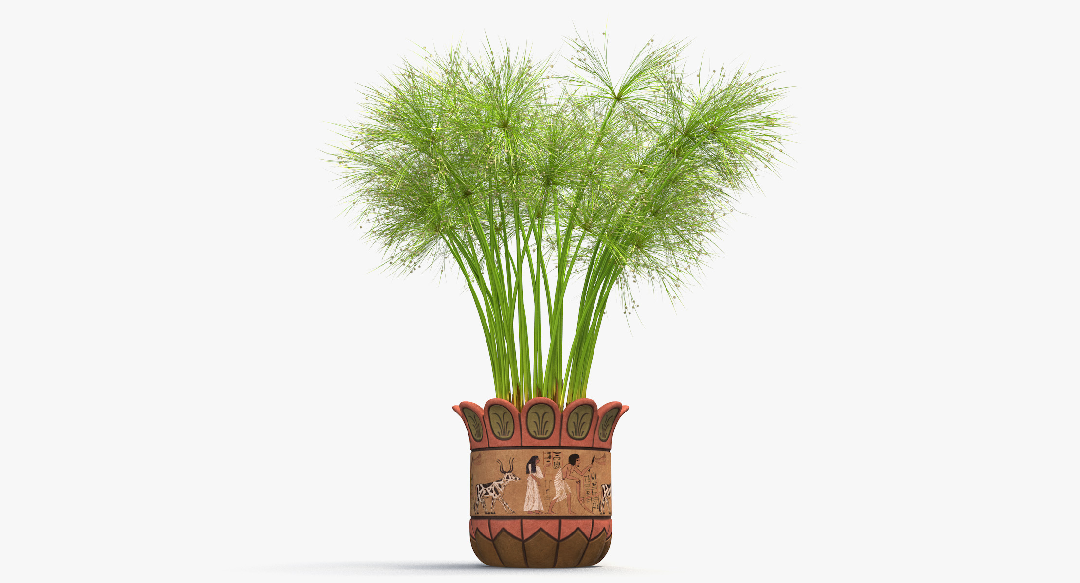 Cyperus papyrus plant pot 3D model - TurboSquid 1195356