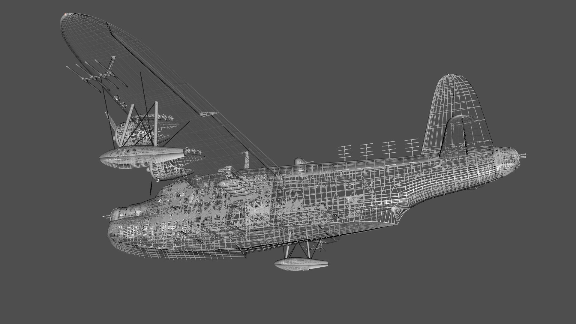 Short S25 Sunderland - Flying Boat WW2 Low-poly 3D Model - TurboSquid ...