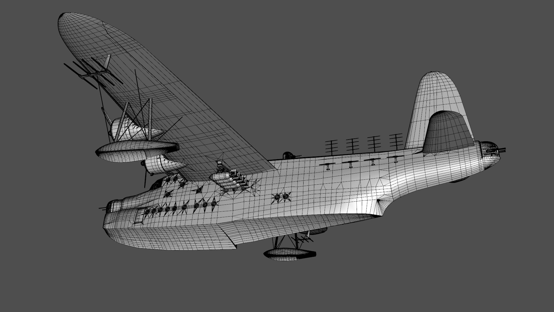 Short S25 Sunderland - Flying Boat WW2 Low-poly 3D Model - TurboSquid ...