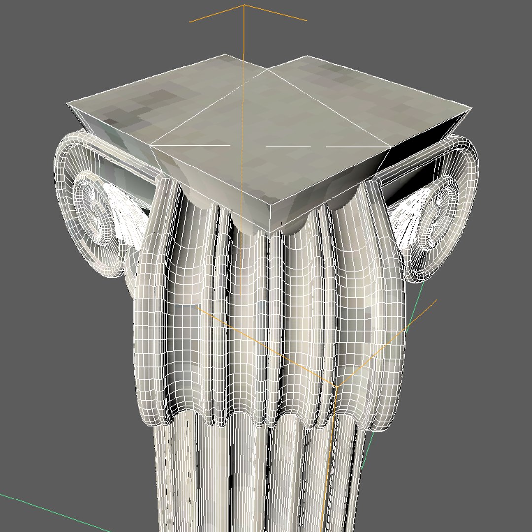 Greek Column 2 Ionic 3d 3ds