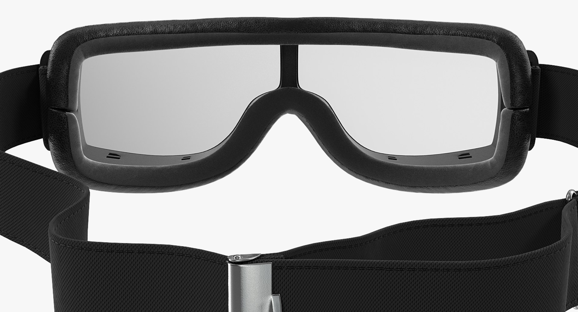 Retro Pilot Goggles Black 3D Model - TurboSquid 1418871