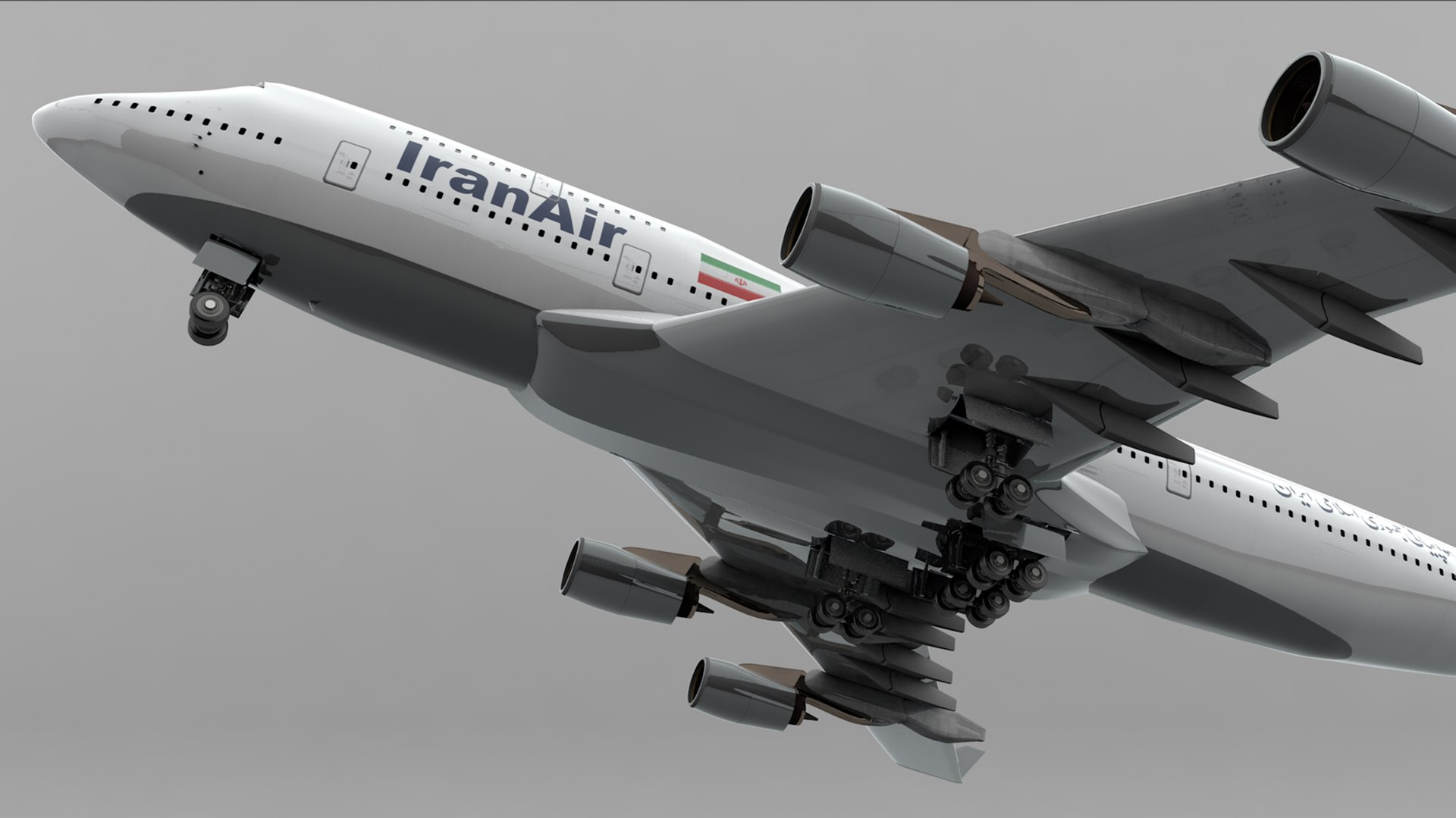 Boeing 747 Iran Air 3D Model - TurboSquid 1603487